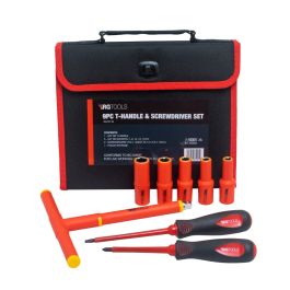 RG TOOLS VDE 3/8" Dr T-Handle, sockets & Screwdrivers 9pc