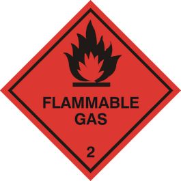 Flammable Gas Sticker